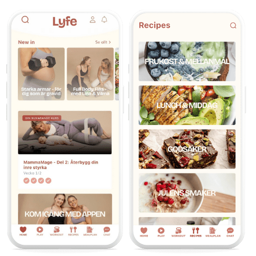 Huvudsida - Lyfe - din app för träning, kost & resultat LifebyLina ...